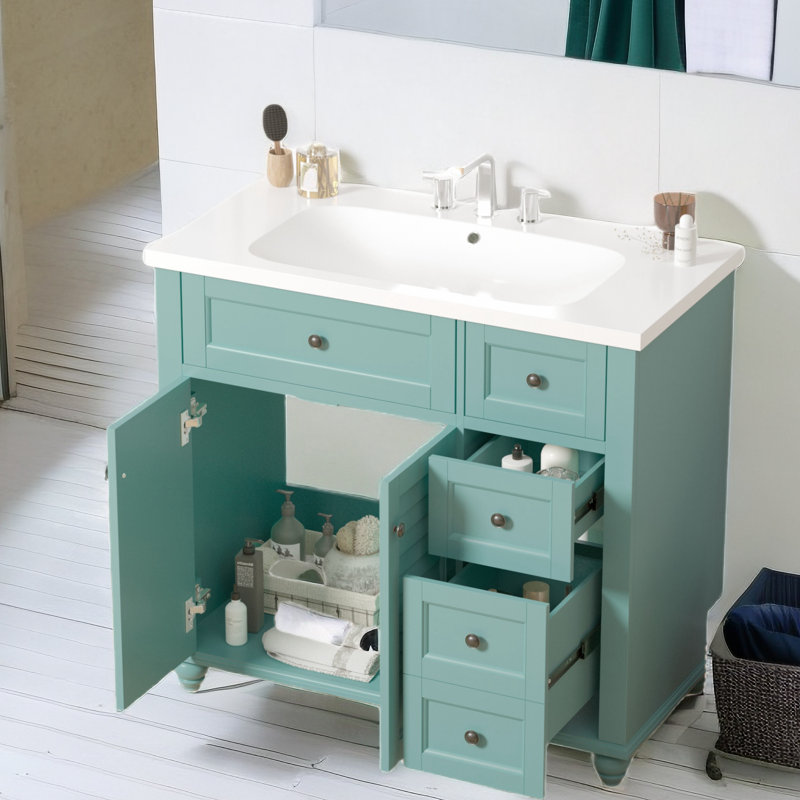 Charlton Home® Dasa 36° Single Bathroom Vanity with Top | Wayfair